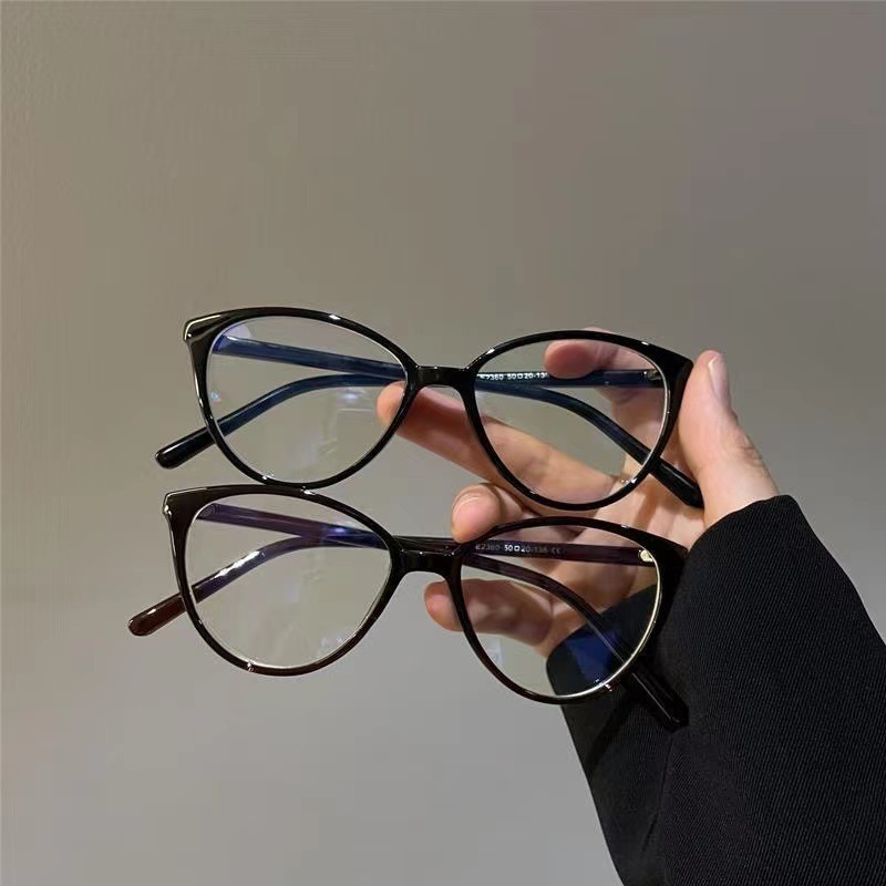 Jual Kacamata Cat Eye Wanita Tren Terbaru Kaca Mata Lensa Bening Women ...