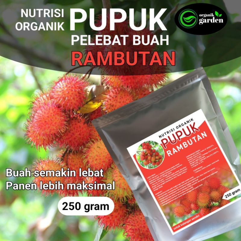 Jual pupuk pelebat buah RAMBUTAN | booster nutrisi organik 250 gram | Shopee Indonesia