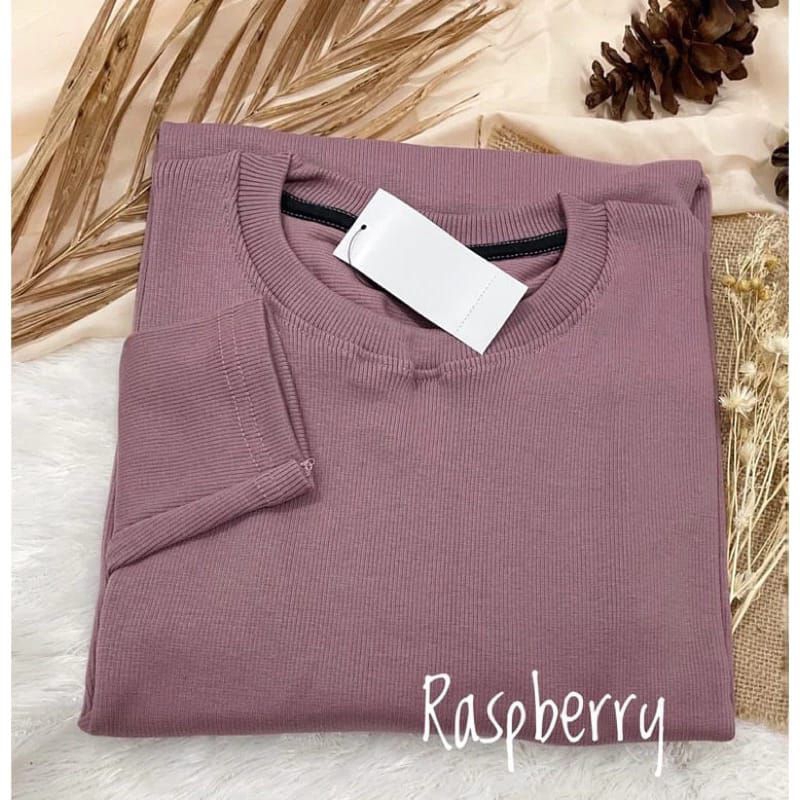 Jual Baju Rib Premium Wanita Kaos Lengan Panjang Basic Polos Allsize ...