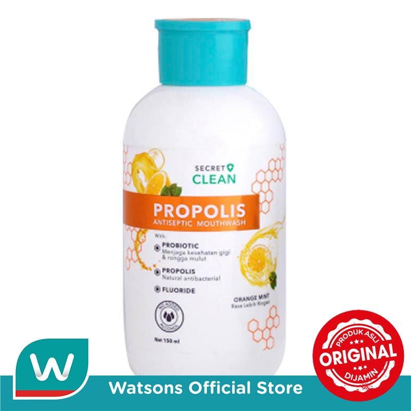 Jual Secret Clean Propolis Antiseptic Mouthwash Orange Mint 150ml ...