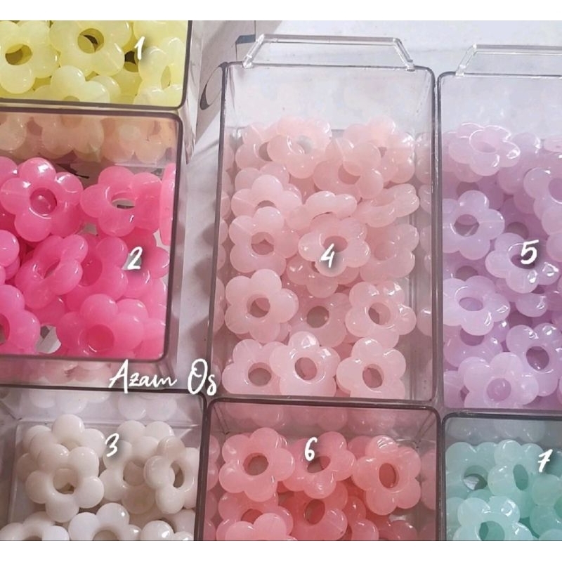 Jual Manik jelly bunga bolong per warna | Shopee Indonesia