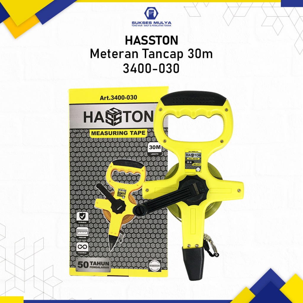 Jual Meteran tancap hasston 30 meter 3400-030 rol meter meteran gulung ...