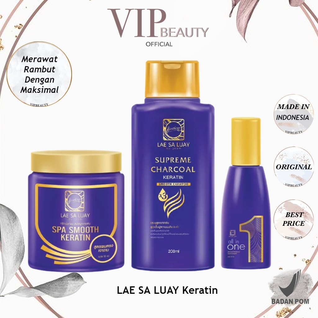 Jual LAE SA LUAY Keratin Hair Spa | Smooth Shampoo | Hair Serum (Masker ...