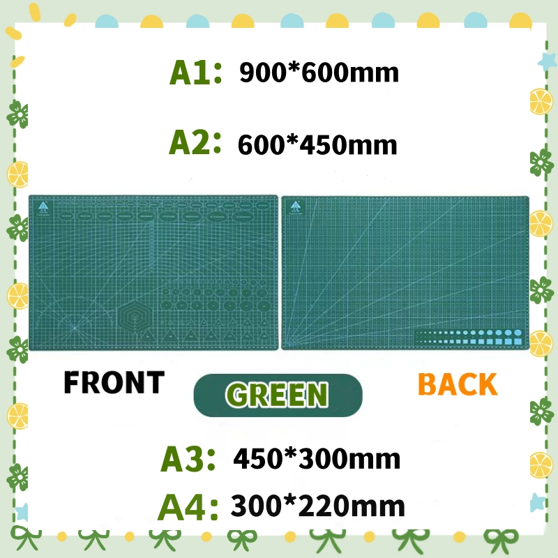 Jual A1 A2 A3 A4 Hijau Hitam Merah Jambu PVC Cutting Mat / Cutting Pad Double-sided Self-Healing ...