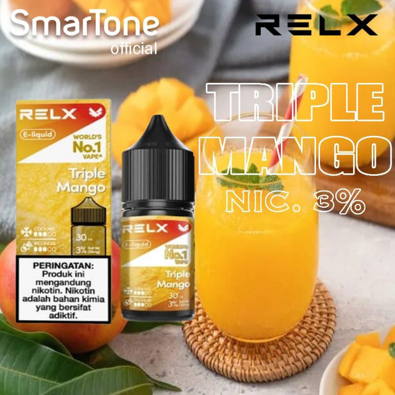 Jual RELX LIQUID TRIPLE MANGO / MANGGA 30ML 30MG SALTNIC SERIES ...