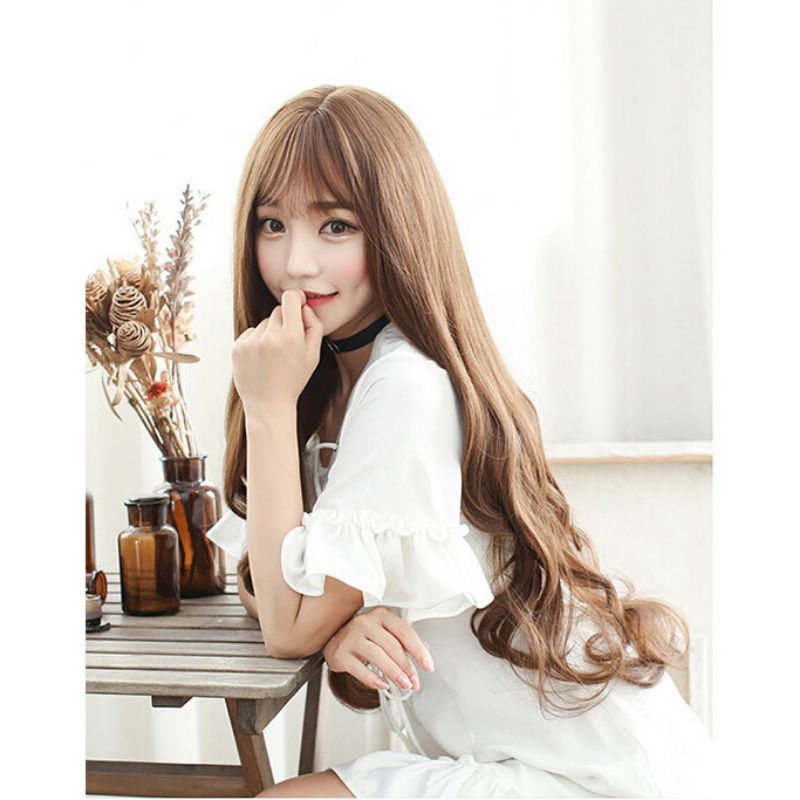Jual Wig Rambut palsu model wavy 65 cm | Shopee Indonesia