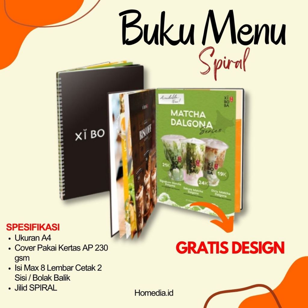Jual GRATIS DESAIN Cetak Buku Menu Cetak Daftar Menu Daftar Menu Custom ...