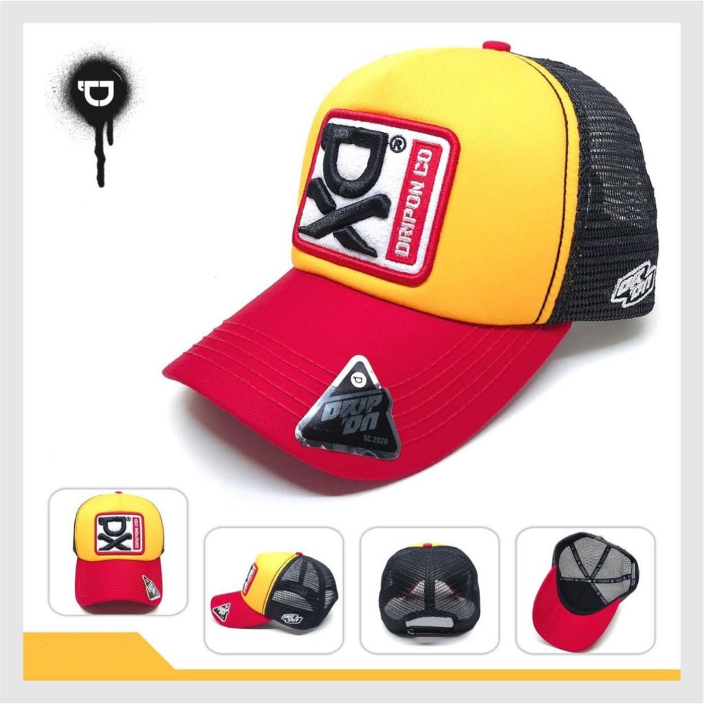 Jual DRIP'ON TOPI TRUCKER HAT CAPS TRIANGLE TOPI PRIA JARING GREY ...