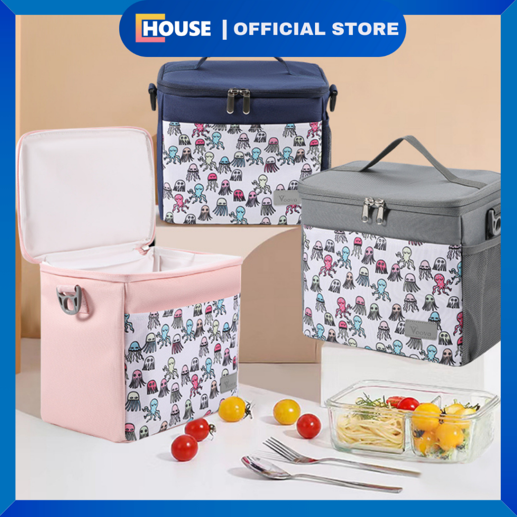 Jual Tas Bekal Motif Pattern /Lunch Cooler Bag /Tas Bekal Makan Siang ...