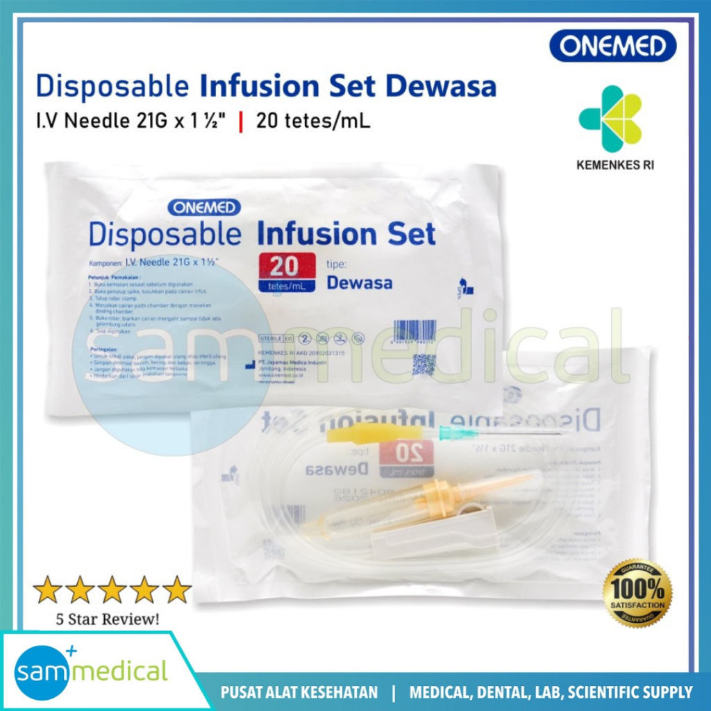 Jual OneMed Infusion Set Makro / Selang Infus / infus set / Dewasa ...