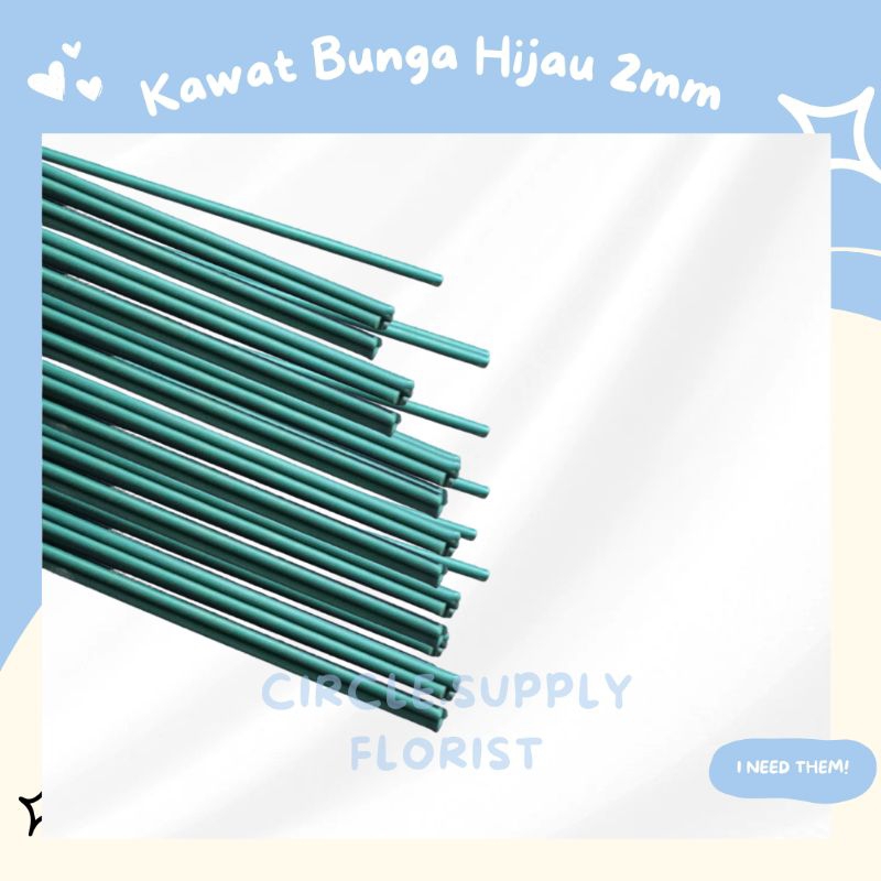 Jual Circle.Supply Florist - Kawat Bunga 2 mm no.16 panjang 40 cm ...