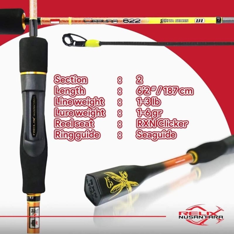 Jual Joran Relix Nusantara Capung 622 Penta Series Gen 3 | Shopee Indonesia