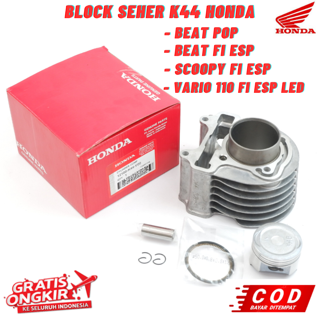 Jual Block Seher Beat Pop - Blok Mesin Cylinder K44 Honda Beat Pop - Scoopy Fi Esp - Vario 110 ...