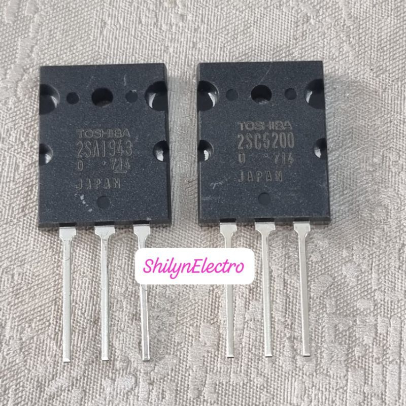 Jual TRANSISTOR S7 1943 5200 A1943 C5200 2SA1943 2SC5200 SERI 7 TOSHIBA ORIGINAL 1SET | Shopee ...