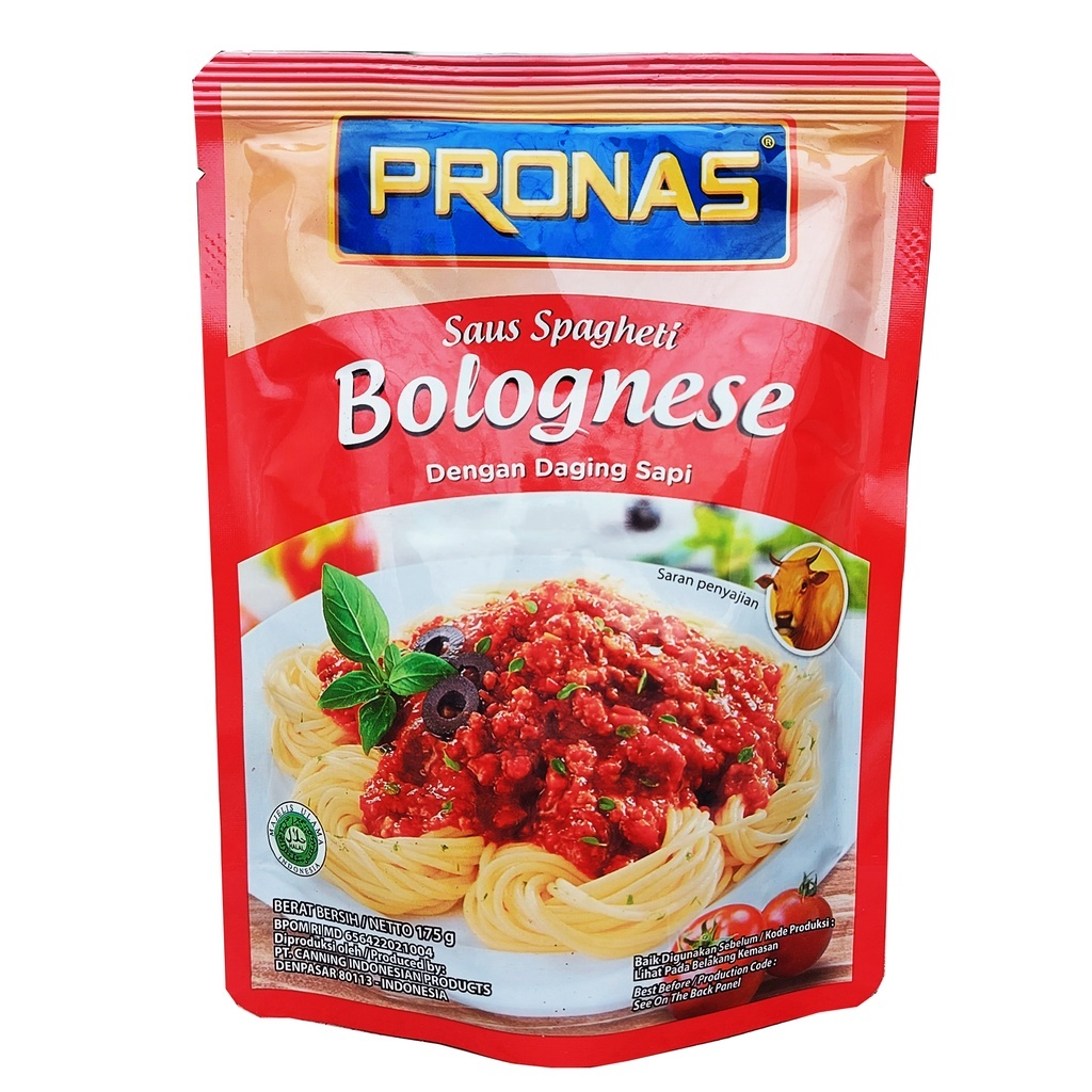 Jual Pronas Saus Spaghetti Bolognese Sapi Ayam 175Gr | Shopee Indonesia