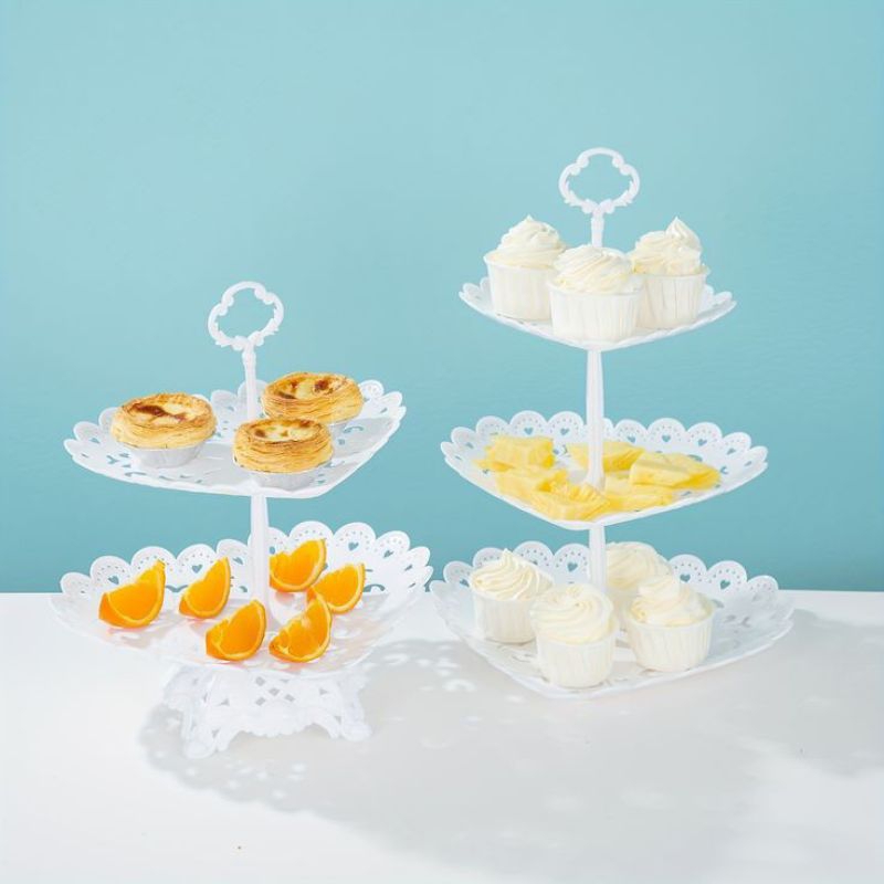Jual Tatakan Kue CupCake Tempat Hia Hidangan Dessert Bahan Plastik ...