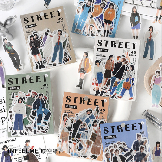 Jual INFEEL ME STREET Photograph GIrl Sticker SET 40 pieces per pack ...