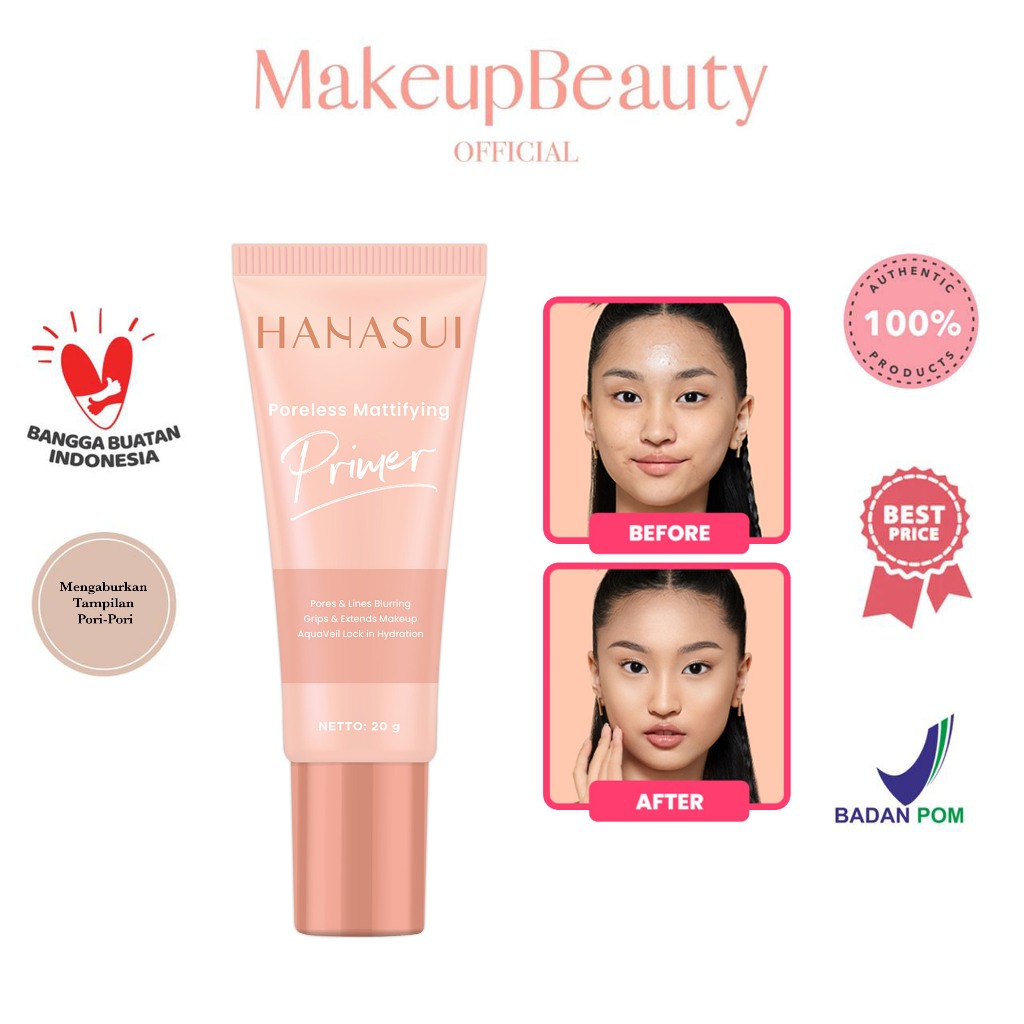 Jual HANASUI Poreless Mattifying Primer 20g | Primer wajah | Base ...