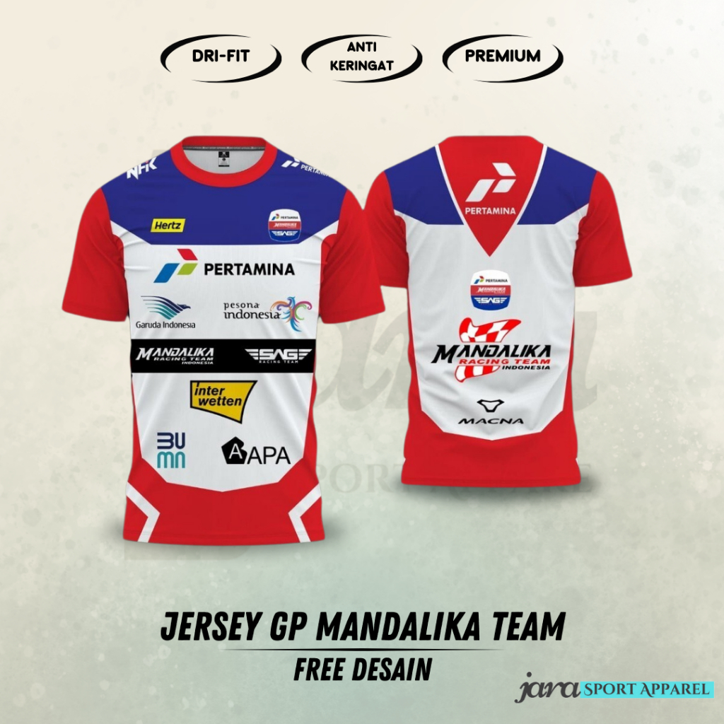 Jual JERSEY MOTO GP MANDALIKA RACING TEAM BISA CUSTOM JERSEY MOTOR ...