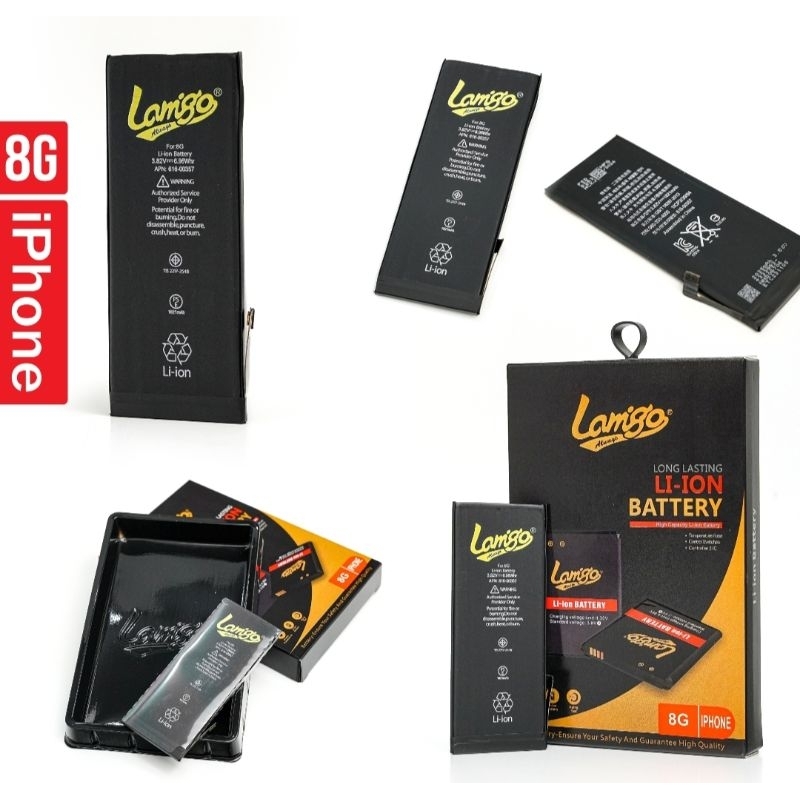Jual Baterai lamigo Iphone Ip8 double power dual ic 8g | Shopee Indonesia