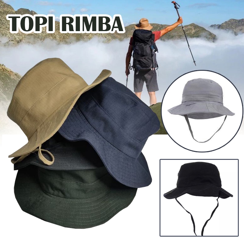 Jual Topi Rimba Gunung Pria Wanita Pendaki Mancing Outdoor Tali Bucket ...