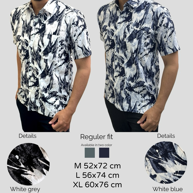 Jual LAFINO BASIC - KEMEJA PRIA / HEM PRIA PENDEK MODERN PRIA LENGAN PENDEK KATUN PREMIUM ...