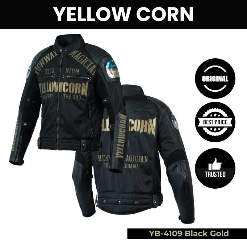 Jual Yellow Corn Jacket YB-4109 Black Gold 100% Authentic | Shopee ...