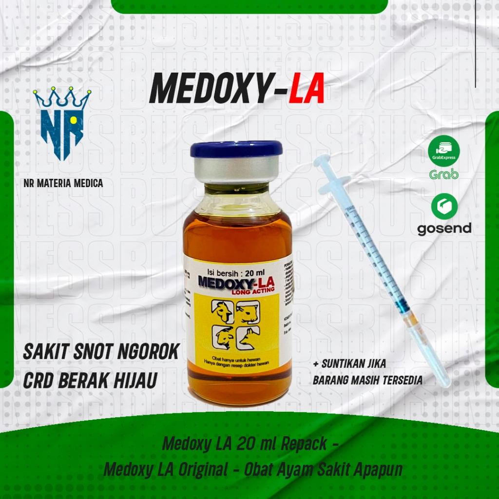 Jual Medoxy LA 20 ml Repack - Medoxy LA Original - Obat Ayam Sakit ...