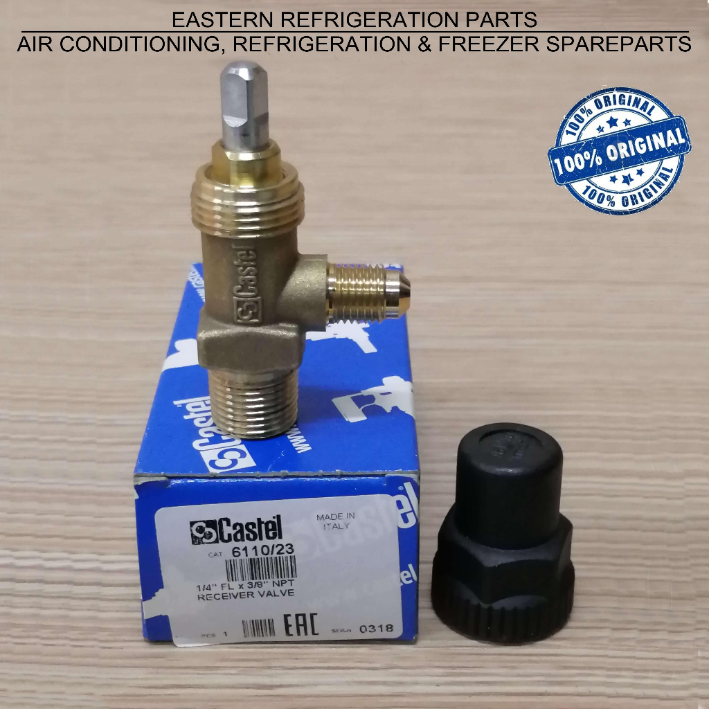 Jual Receiver Valve CASTEL 1/4" SAE X 3/8" NPT 6110/23 | Shopee Indonesia