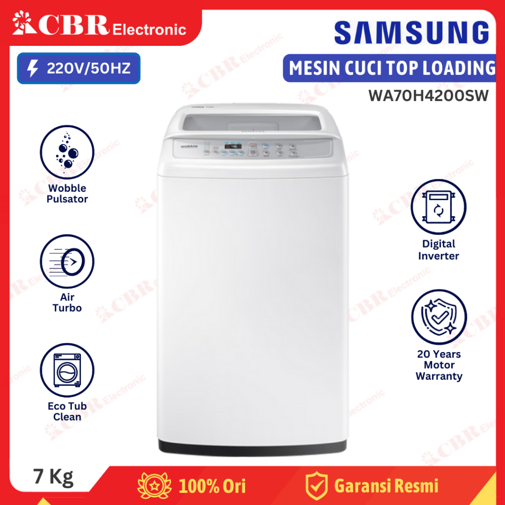 Jual Mesin Cuci SAMSUNG Top Loading 7 Kg WA70H4200SW | Shopee Indonesia