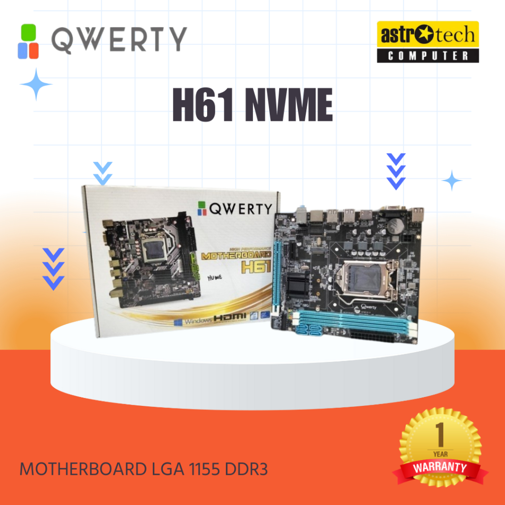 Jual Motherboard Qwerty H61 Nvme LGA1155 Micro-Atx Ddr3 | Shopee Indonesia