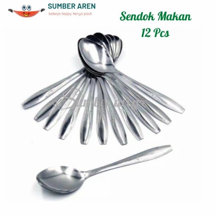 Jual Sendok Makan stainless lusinan Tebal Polos Alat Makan Stainless ...