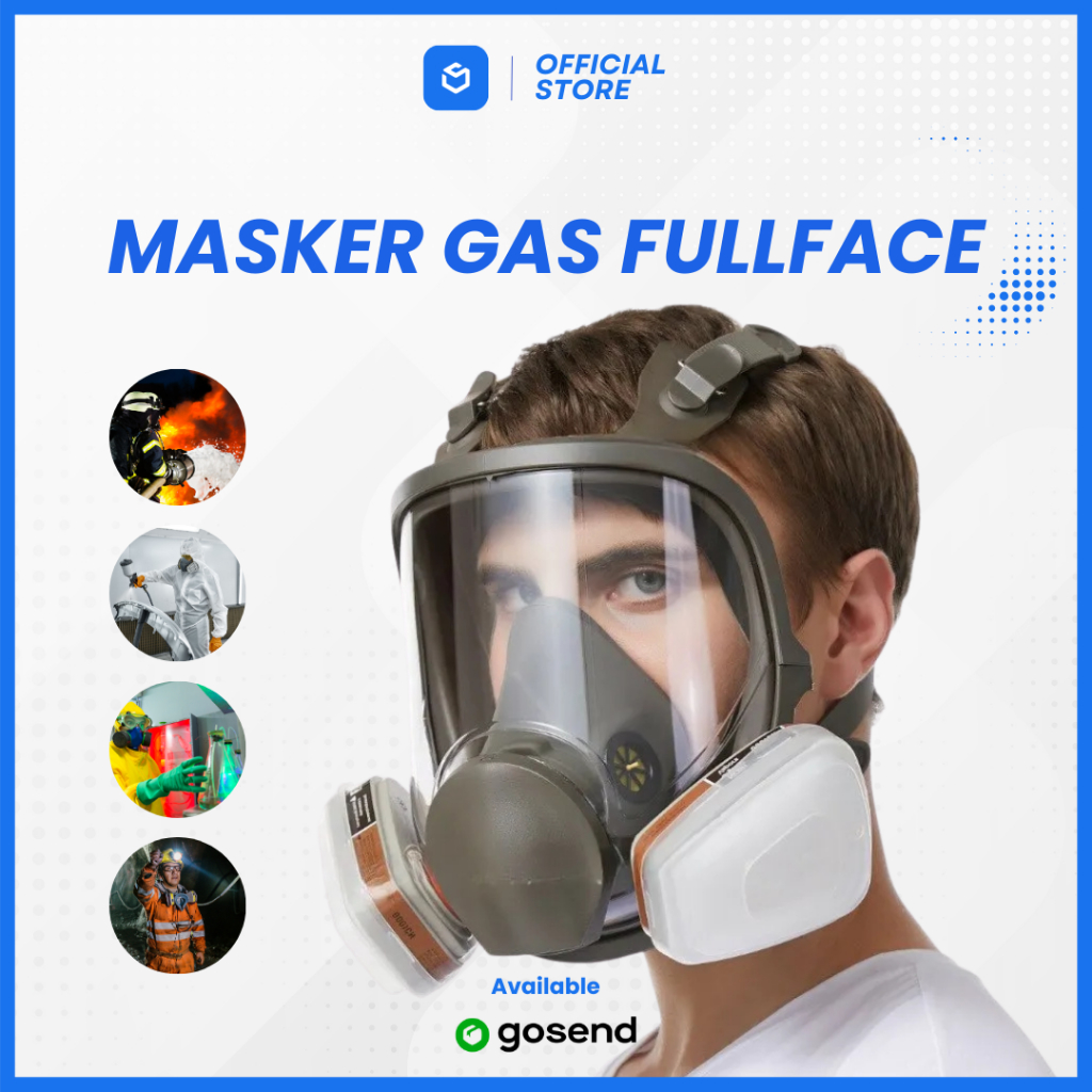 Jual Masker Gas Full Face Respirator Gas Amonia,Gas Acid, Gas Organik ...
