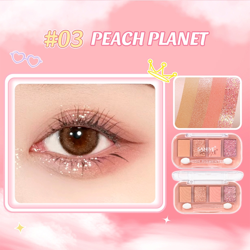 Jual SANIYE 4 Warna Eyeshadow Glitter Palet Eye Shadow Mata Menarik ...