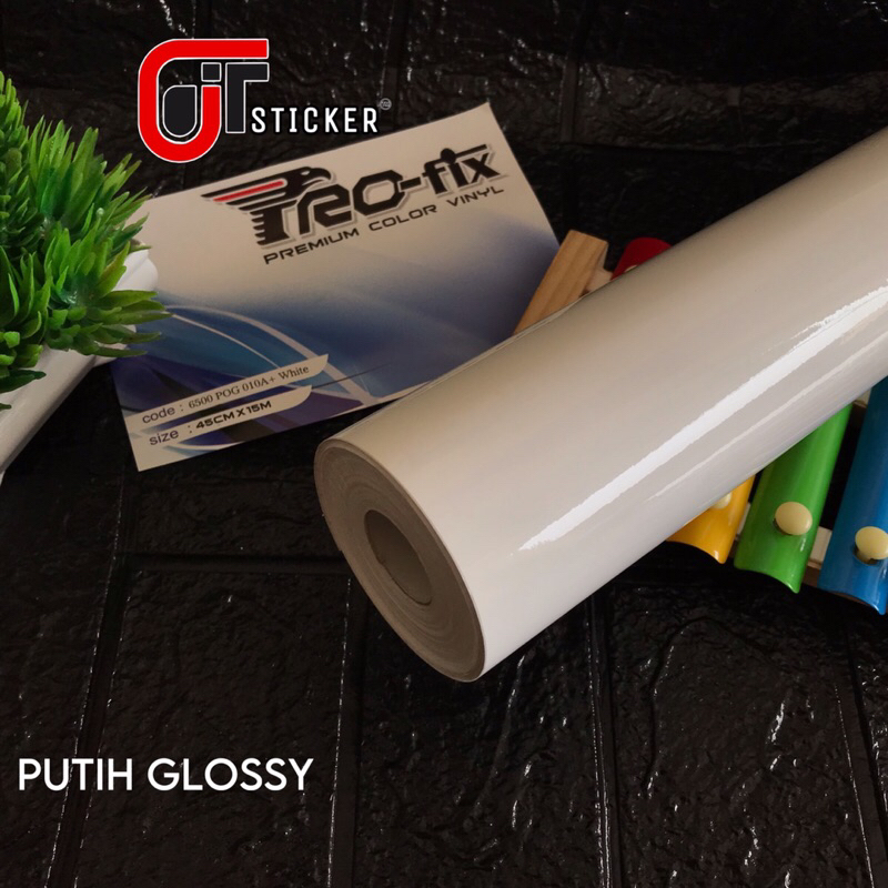 Jual skotlet putih glossy sticker scotlite profix premium color vinyl (P 50cm x L 45cm) | Shopee ...