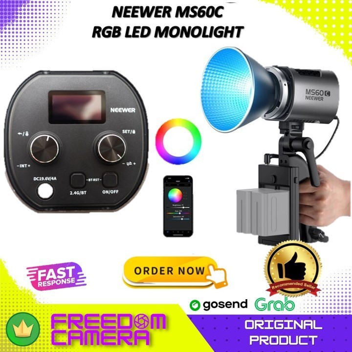 Jual neewer ms60c RGB LED Video Light Handheld Spotlight ms60 | Shopee ...