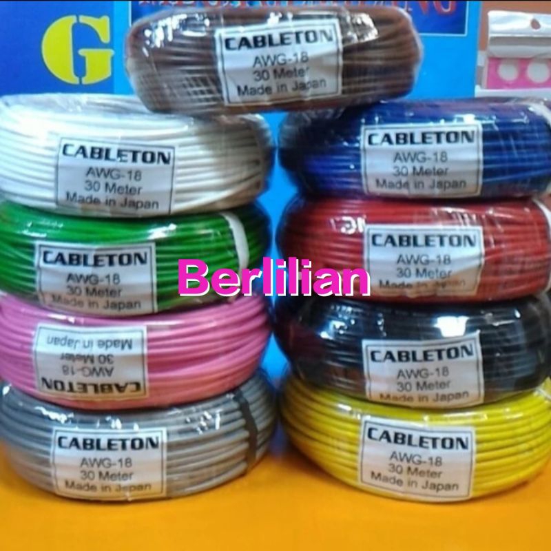 Jual Kabel Awg18 Besar Panjang 30meter Serabut Tembaga Putih / Kabel Awg 18 | Shopee Indonesia