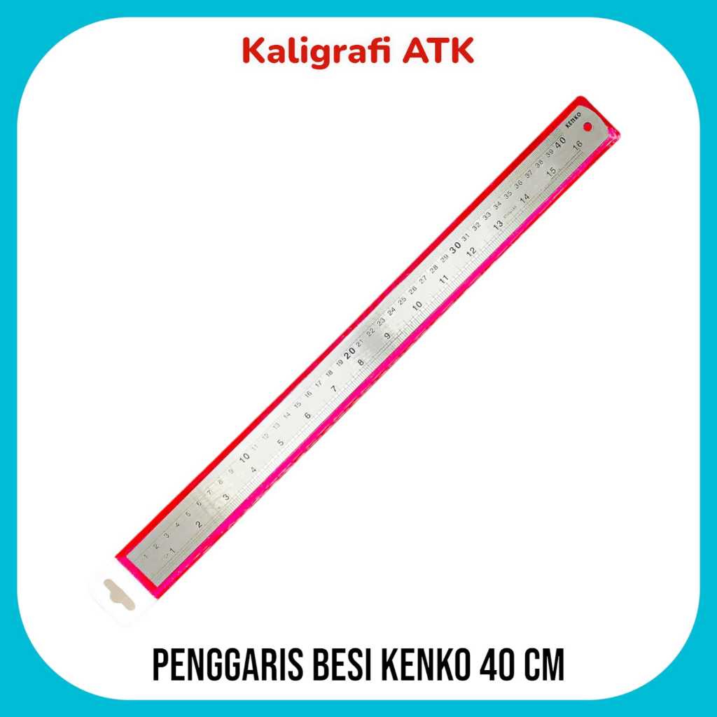 Jual Penggaris besi Kenko Stainless Steel Ruler 40 cm | Shopee Indonesia