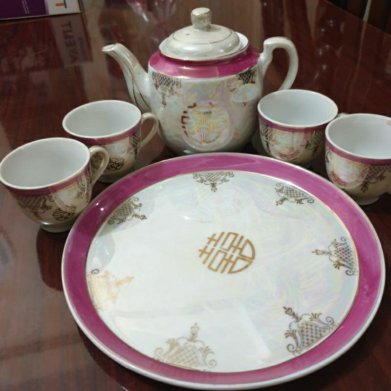 Jual Chinese Wedding Teaset / Teapai Set / Sangjit | Shopee Indonesia