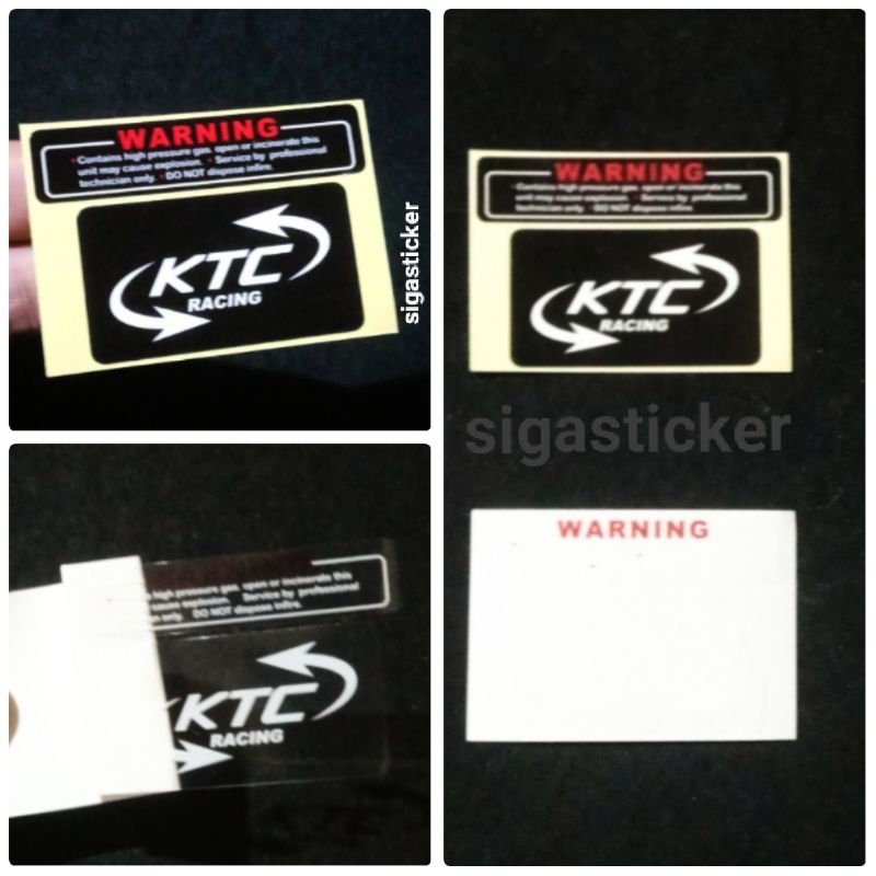 Jual STIKER SHOCK KTC RACING STICKER KTC TRANSPARAN PRINCUTT | Shopee ...