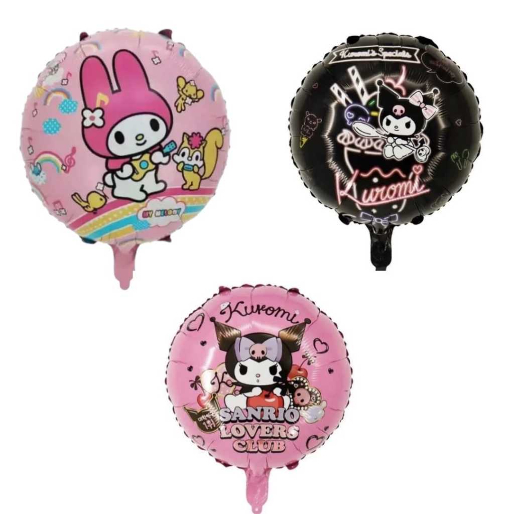 Jual Balon foil bulat sunrio perpcs | balon bulat kuromi perpcs ...