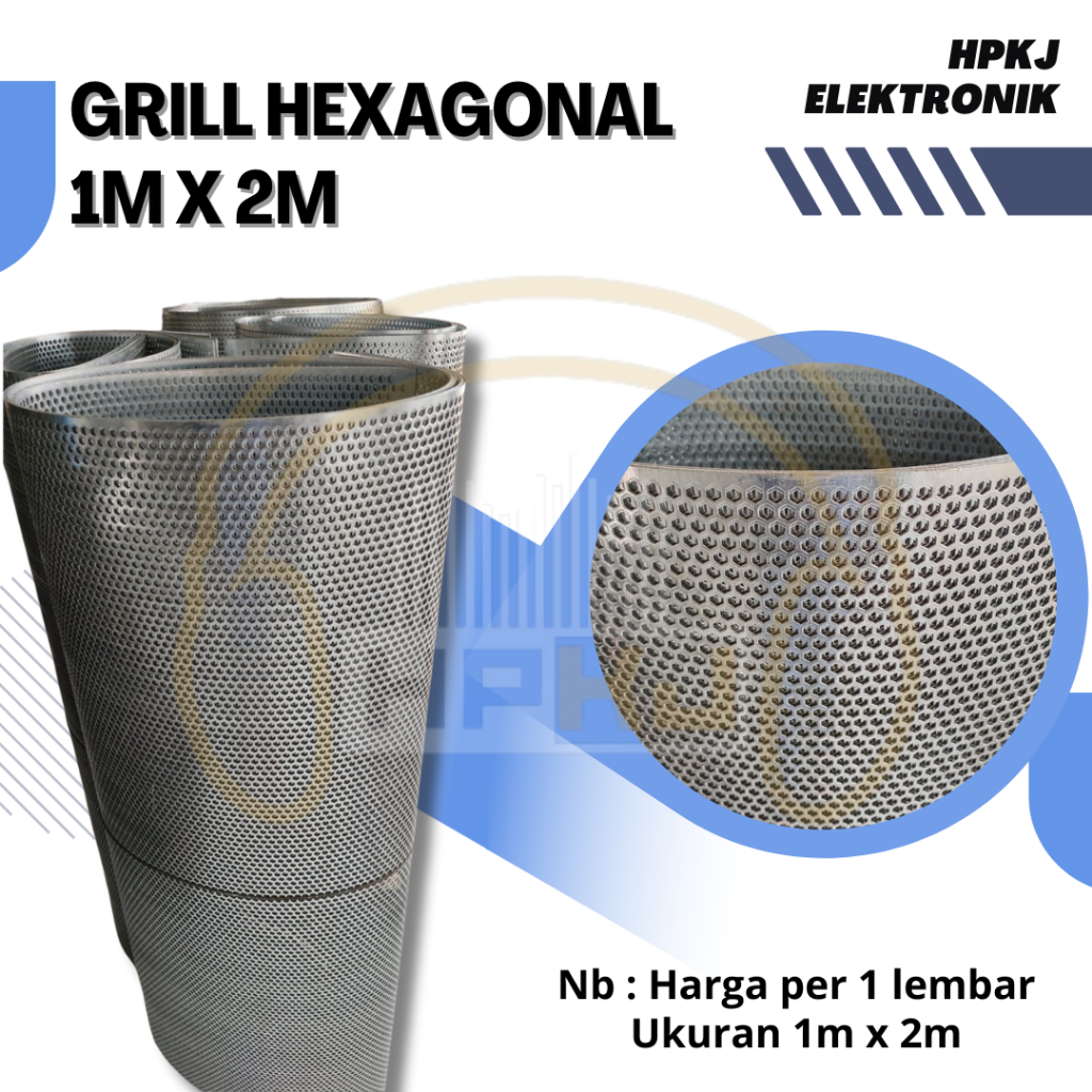 Jual GRILL HEXAGONAL 1X2M Ram Grill Plat Besi Hexagonal Segi 6 Ukuran ...