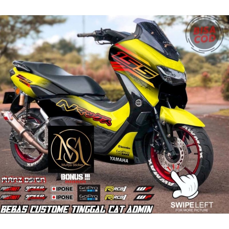 Jual stiker decal nmax new 155 full body gradasi kuning | Shopee Indonesia