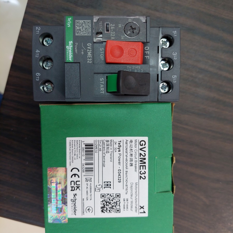 Jual Motor Circuit Breaker Schneider gv2me 32 GV2ME32 24A-32A 15KW ...