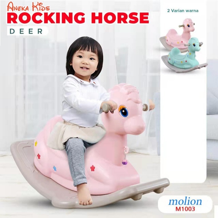 Jual Molion Mainan Kuda Kudaan Anak M1003 Rocking Deer warna Blue/Pink ...