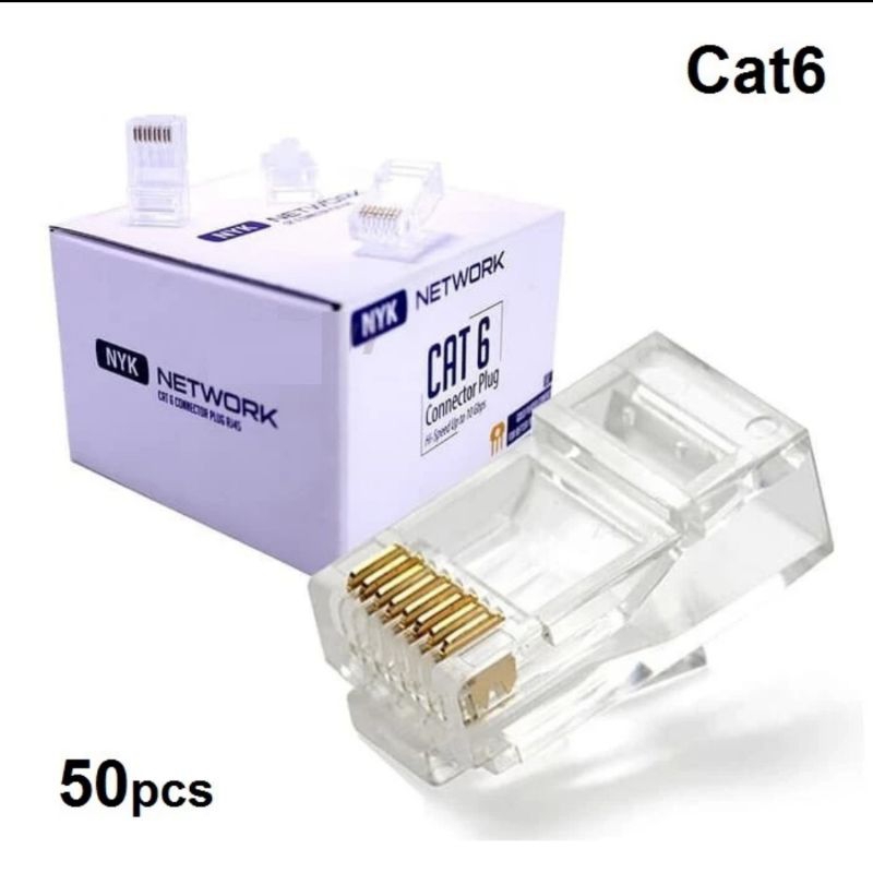 Jual KONEKTOR LAN RJ45 CAT 6 PACK | Shopee Indonesia