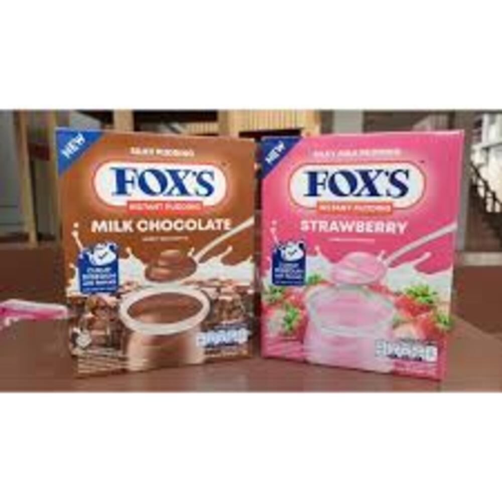 Jual FOX'S Instant Pudding Box - Puding Instan cokelat | strowberry ...