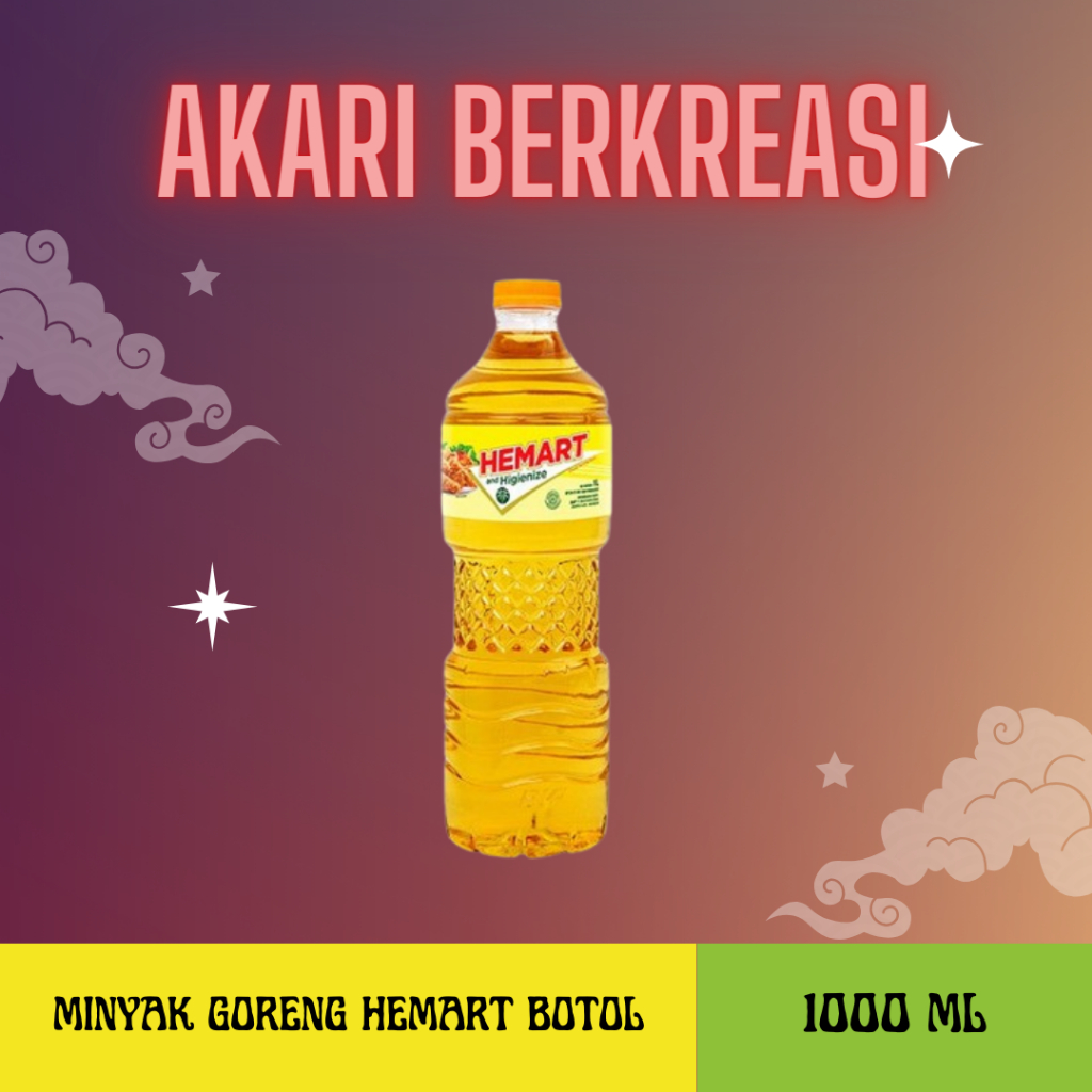 Jual MINYAK GORENG HEMART 1 LITER BOTOL | Shopee Indonesia