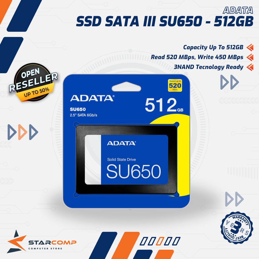 Jual SSD ADATA 512GB SU650 ULTIMATE SATA III 2.5" Solid State Drive ...