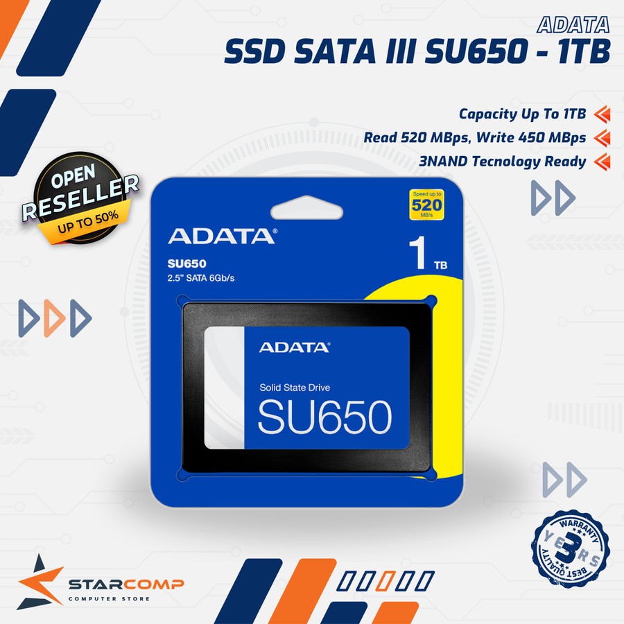 Jual SSD ADATA 1TB SU650 ULTIMATE SATA III 2.5" Solid State Drive ...